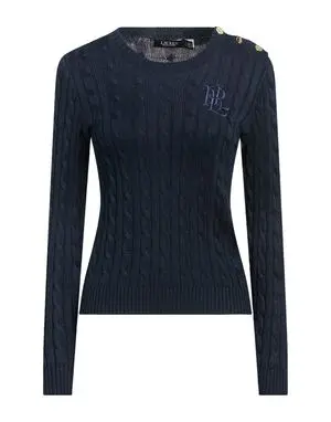 Ralph Lauren Cotton Viscose Cable-knit Crewneck Sweater - Navy