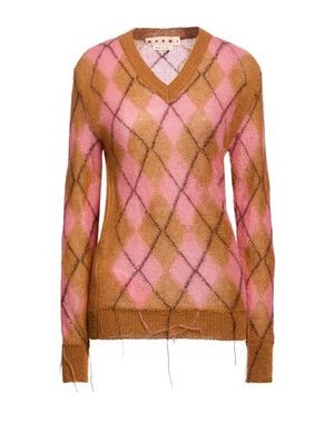 Marni Sweater Camel Size Mohair Wool, Polyamide, Wool - Beige