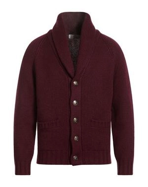 Brunello Cucinelli Cardigan Burgundy Size Cashmere - Red