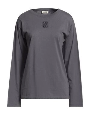 Sandro Long Sleeve Cotton T-shirt - Grey