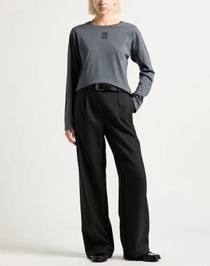 Sandro Long Sleeve Cotton T-shirt - Grey
