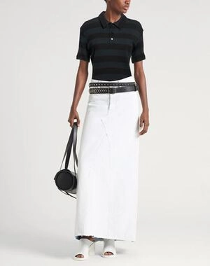 MAISON MARGIELA Striped Wool-blend Polo Shirt