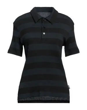 MAISON MARGIELA Striped Wool-blend Polo Shirt