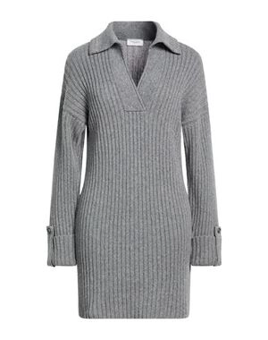 PAOLO PECORA Mini Dress Size Wool, Viscose, Polyamide, Cashmere - Grey