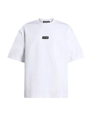 Versace Man T-shirt Black Size Xl Viscose, Polyamide, Elastane White