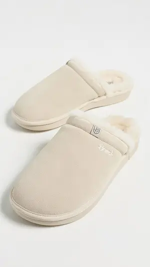 BRUNCH Essential Suede Shearling Slippers