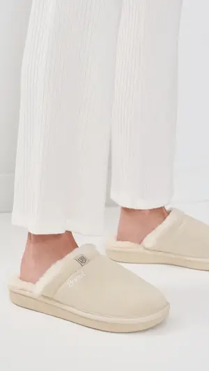 BRUNCH Essential Suede Shearling Slip-on Slipper