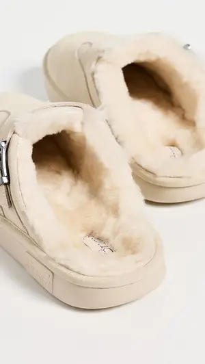 BRUNCH Amour Suede Shearling Slippers