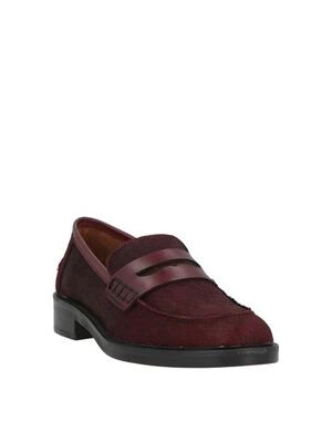 EMANUELLE VEE Loafers Burgundy Size Leather
