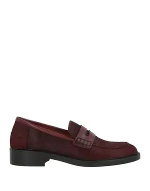 EMANUELLE VEE Loafers Burgundy Size Leather