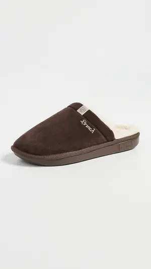 BRUNCH Essential Suede Shearling Slippers - Brown