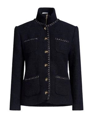 Sandro Jacket Size Cotton, Wool, Polyester, Acrylic, Alpaca Wool - Blue
