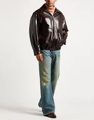 MAISON MARGIELA Jacket Dark Size Viscose, Polyurethane