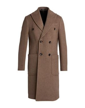 Emporio Armani Coat Taupe Size Wool, Polyamide, Alpaca Wool - Grey