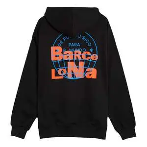 Adidas X Bad Bunny Dtmf Tour Merch Barcelona Relaxed Hoodie - Black