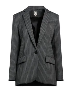 INES DE LA FRESSANGE PARIS Blazer Size Polyester, Virgin Wool, Elastane