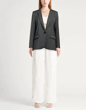INES DE LA FRESSANGE PARIS Blazer Size Polyester, Virgin Wool, Elastane