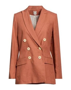 INES DE LA FRESSANGE PARIS Blazer Tan Size Linen - Brown
