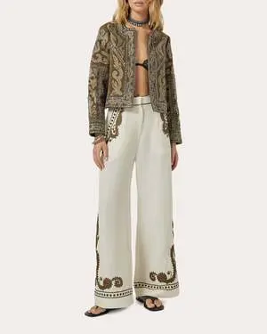 SCARLETT POPPIES Timme Embellished Twill Jacket