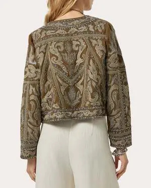 SCARLETT POPPIES Timme Embellished Twill Jacket