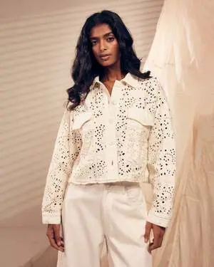 SCARLETT POPPIES Liora Embroidered Twill Jacket