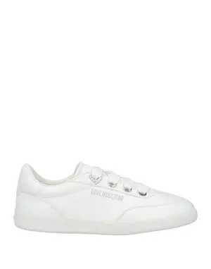 Moschino Calfskin Sneakers - White
