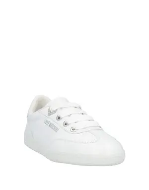 Moschino Calfskin Sneakers - White