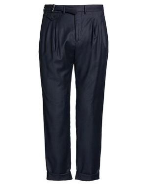 PAOLONI Pants Midnight Size Virgin Wool, Elastane - Blue