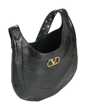 Valentino Garavani Leather Hobo Bag With Studs - Black