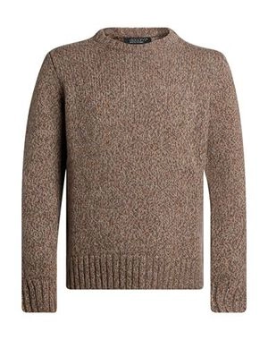 ARAGONA Sweater Taupe Size Baby Alpaca Wool, Merino Wool - Grey