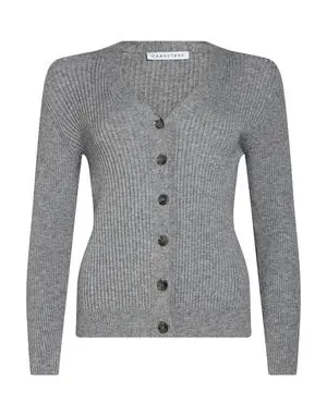 CARACTÈRE Cardigan Size Viscose, Polyester, Polyamide - Grey