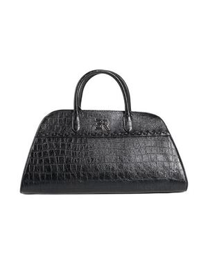 ERMANNO FIRENZE Crocodile-effect Tote Bag - Black