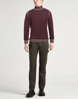 MOORER Turtleneck Burgundy Size Virgin Wool
