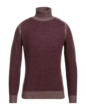 MOORER Turtleneck Burgundy Size Virgin Wool