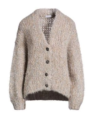 Brunello Cucinelli Cardigan Size Mohair Wool, Polyamide, Metallic Fiber, Wool - Beige