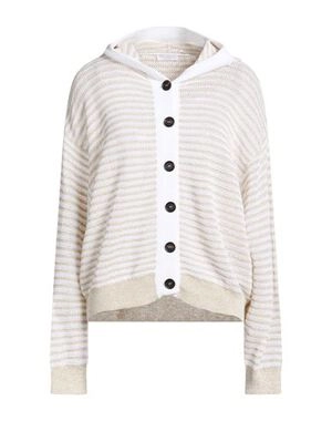Brunello Cucinelli Cardigan Size Linen, Polyester, Metal Fiber, Polyamide - White