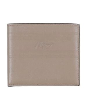 Brioni Wallet Charcoal Leather - Grey