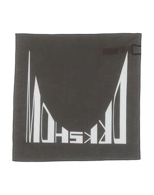 Rick Owens Scarf Charcoal Cotton - Grey