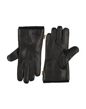 Paul & Shark Gloves Size Ovine Leather, Cashmere - Black