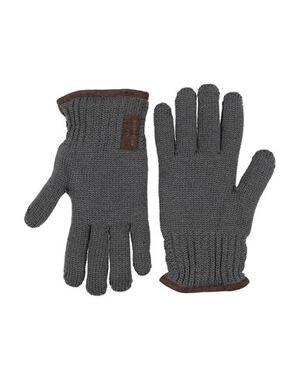 Paul & Shark Gloves Size Virgin Wool, Lambskin - Grey