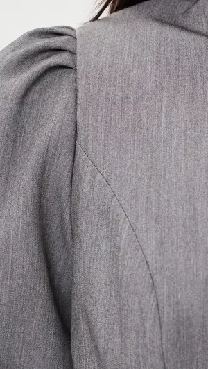 WAYF Kaelani Jacket With Padded Shoulders And Mock Neck