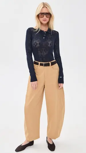 Sea Jane Argyle Polo Sweater