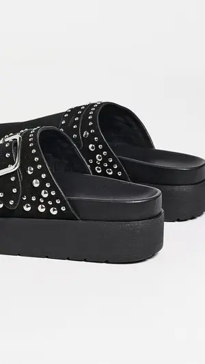 Free People Cayatana Suede Studded Mules
