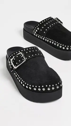 Free People Cayatana Suede Studded Mules