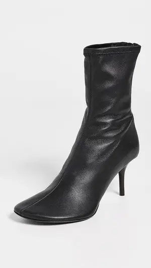 Acne Studios Stretch Leather Ankle Boots - Black