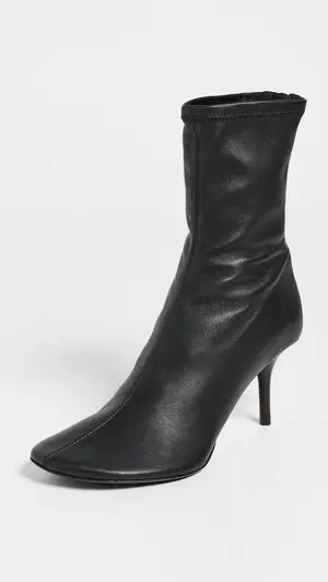 Acne Studios Stretch Leather Ankle Boots - Black