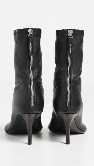 Acne Studios Stretch Leather Ankle Boots - Black