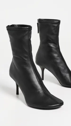 Acne Studios Stretch Leather Ankle Boots - Black
