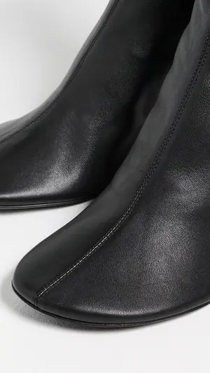 Acne Studios Stretch Leather Ankle Boots - Black