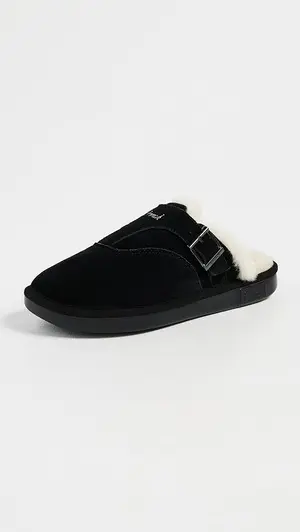 BRUNCH Amour Suede Shearling Slippers
